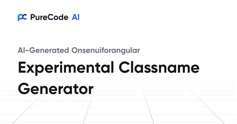 Build Great Onsenuiforangular Experimental Classname Generator Components Faster Using Ai Tools