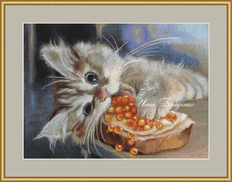 Счастье есть по иллюстрации Светланы Дмитреевой Размер 146 на 200 крестиков 55 оттенков