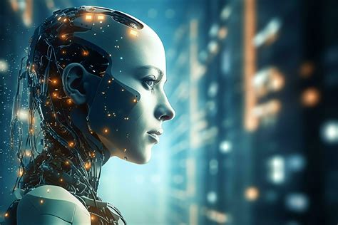 3d rendering technology robotics data analytics or futuristic cyborg