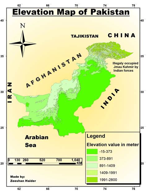 Zeeshan Haider On Linkedin Gis Arcgis Elevationmap Pakistan