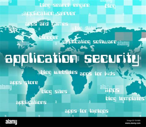 Application Security Indicating Private Software And Apps Stock Photo Alamy