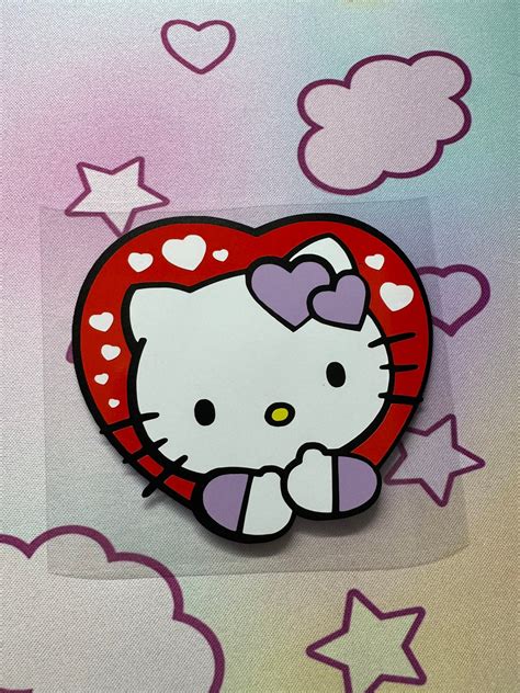 Hello Kitty Love Heart Vinyl Car Decal Etsy