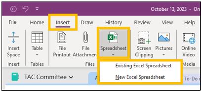 Microsoft OneNote Import An Excel Spreadsheet Desktop App Only DotCIO IT Services And