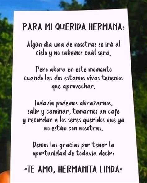 Pin De Mafer Cardenas En Frases De Autores Textos Para Hermanas Mensaje Para Mi Hermana