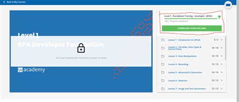 RPA Developer Foundation Diploma Page Academy Feedback UiPath Community Forum