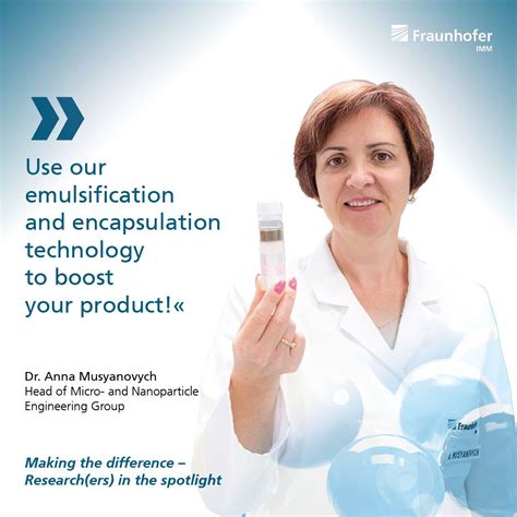 Emulsification Capsules Encapsulation Fraunhofer Makingthedifference