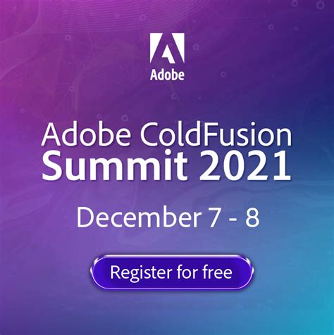 Most Awaited Adobe Coldfusion Summit 2021 Event Schedule Announced Coldfusion