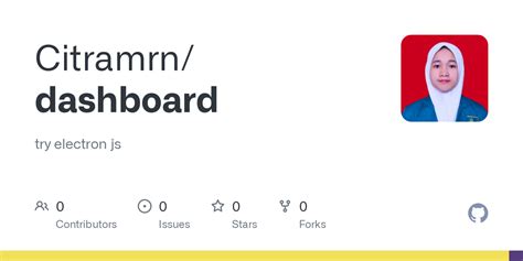 GitHub Citramrn Dashboard Try Electron Js