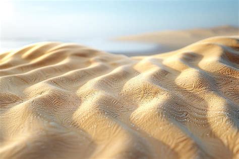 A High Resolution Texture Of Sand With Soft Ripples And Dunes In The Background Providing An