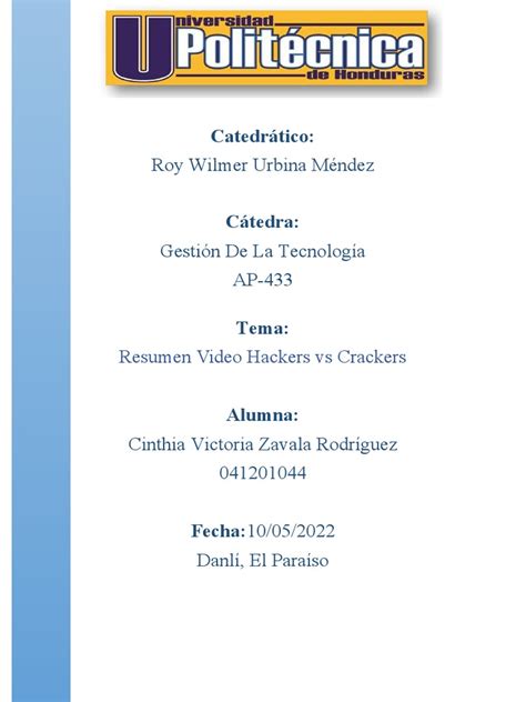 resumen video hackers vs crackers pdf hacker de seguridad guerra