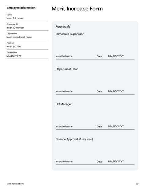 Merit Increase Form Template Fill And Sign Online With Lumin