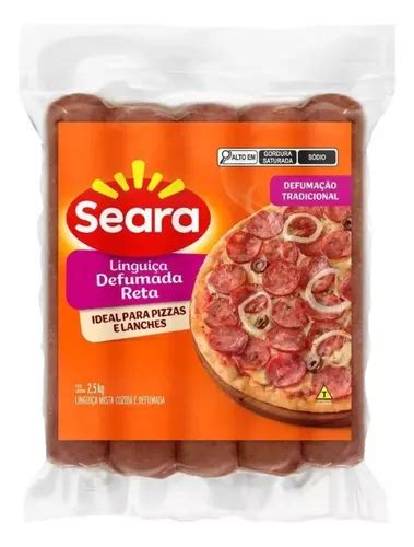 Linguiça Calabresa Defumada Seara Suína A Vácuo 25 Kg Parcelamento