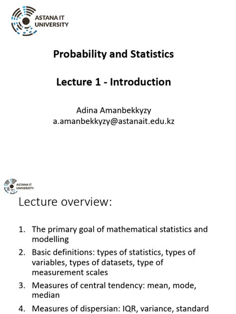 Lecture 1 Pdf Quartile Histogram