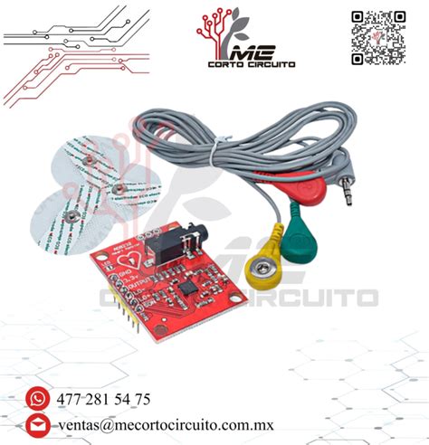 mÓdulo monitoreo de pulso cardiaco ecg ad8232 corto circuito