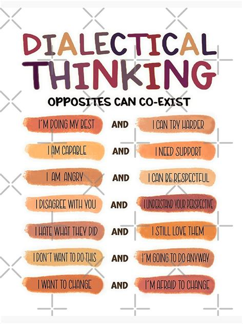 dialectical thinking opposites can co exist art board print for sale