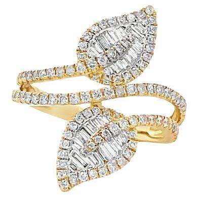 Fashion Diamond Ring 242ct 14k Yellow Gold Rd Gsi For Sale At 1stdibs