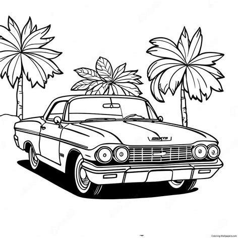 Chevy Impala Classic Car Coloring Page 66894 52935