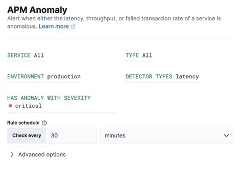 Apm Anomaly Rule Elastic Observability 819 Elastic