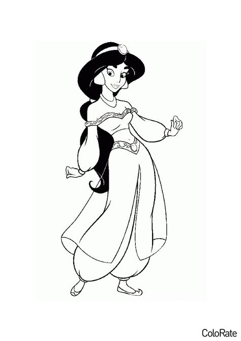 Раскраски Принцесса Жасмин 68 фото