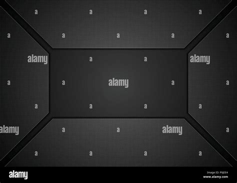 Black Tech Geometric Concept Abstract Background Vector Rectangle Modern Design Stock Vector