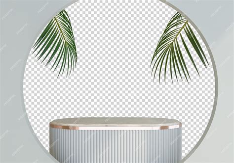 제품 프레젠테이션 브랜딩 및 포장 프레젠테이션을 위한 제품 디스플레이 연단 3d 스탠드는 화장품 3d 렌더링을 보여줍니다 프리미엄 Psd 파일