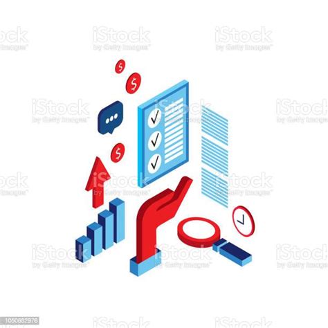 성공적인 비즈니스 프로세스 개념 아이디어 연구 Hardwork 성공 3d 등각 투영 평면 디자인 3차원 형태에 대한 스톡 벡터