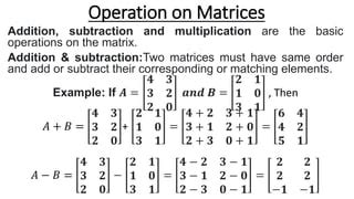 Operation On Matrices Pptx Operation On Matrices Pptx