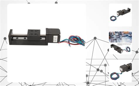 Eujgoov Mini Linear Rail Guide Slide Actuator 50mm Stroke Alloy Stepper Motion Stage With 1