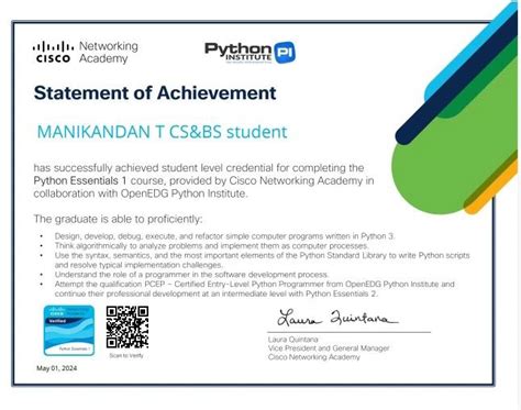 Pythan Cisconetworkingacademy Certification Professionaldevelopment