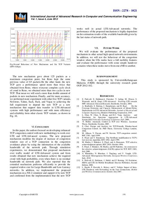 1 Improvement Of Tcp Congestion Window Over Lte