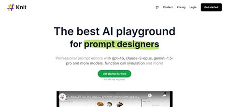 Knit Ai Playground For Prompt Designers