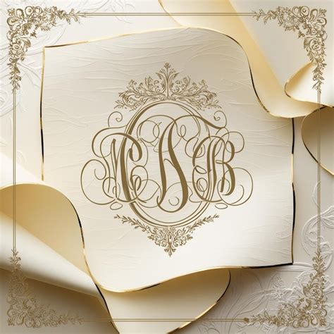 Elegant Script Monogram Templates Premium Ai Generated Image