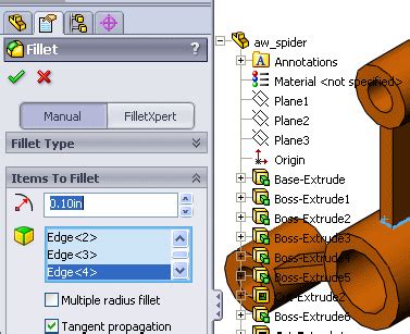 Flyout FeatureManager Design Tree SOLIDWORKS Help