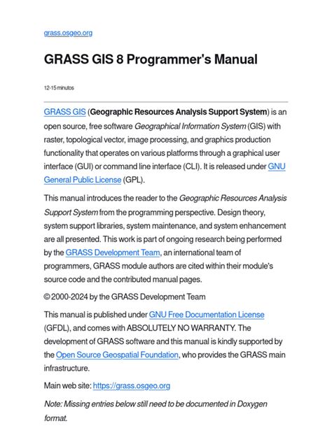 grass gis 8 programmer s manual grass gis 8 programmer s manual pdf