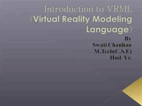 virtual reality modeling language ppt