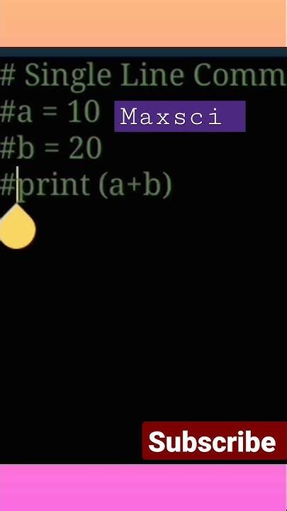 Shortvideo How To Give Comments In Python Single Line Com Multi Line Com Hi