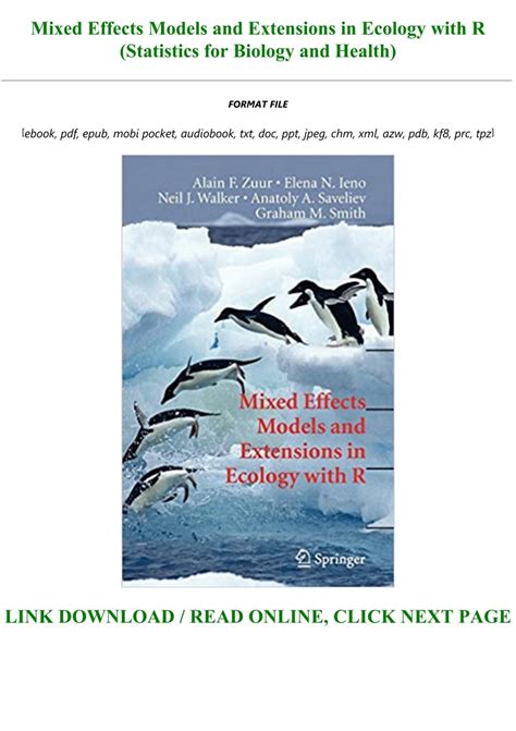 Download E B O O K Mixed Effects Models And Extensions In Ecology