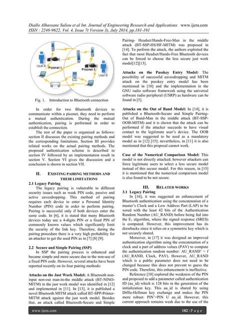 Dual Authentication For Bluetooth Connection PDF
