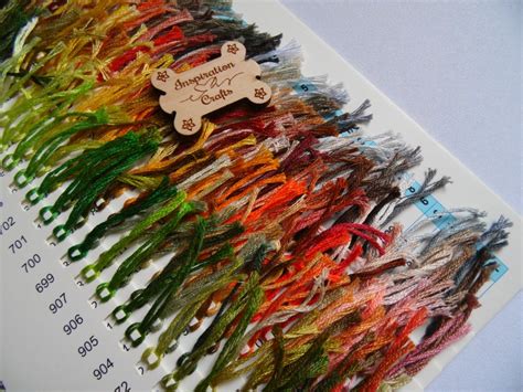 DMC Color Chart With Real Floss For Cross Stitch DMC Samples Etsy