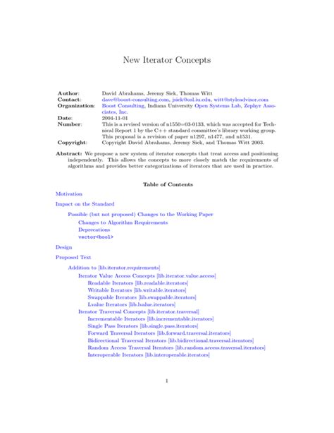 New Iterator Concepts