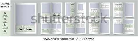 Cookbook Layout Template Simple Style Modern Stock Vector Royalty Free 2142427983 Shutterstock
