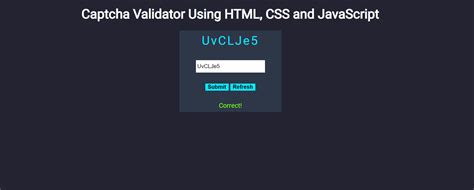 crie um formulário de validação captcha usando html css e javascript