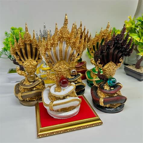 พญานาค7เศียร มวลสารแร่เหล็กน้ำพี้ สูง10นิ้ว พญานาค4ตระกูล แถมฟรีฐานรอง Shopee Thailand