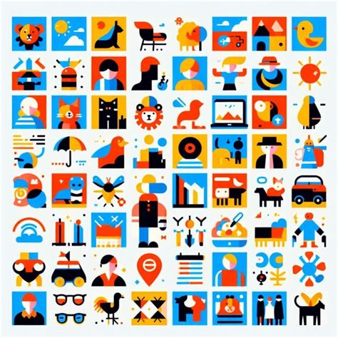 Premium Photo Flat Design Character Set