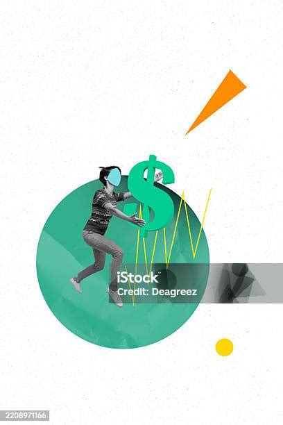 트렌드 합성 스케치 템플릿 3d 사진 콜라주 얼굴 손 보류 달러 돈 상징 봉급 무역 통화 경제 강렬하고 밝은 색상에 대한 스톡 사진 및 기타 이미지 Istock