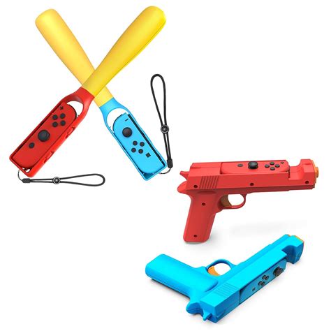 Nargos Baseball Bat And Shooting Gun For Switch Joy Con