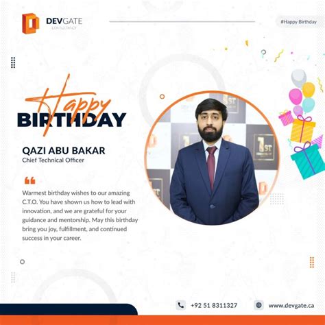Devgate On Linkedin Happy Birthday Qazi Abubakar 🎉 🎈 🎊 You Are An