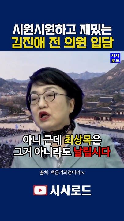 시원시원하고 재밌는 김진애 전 의원 입담 김진애 백운기 Youtube