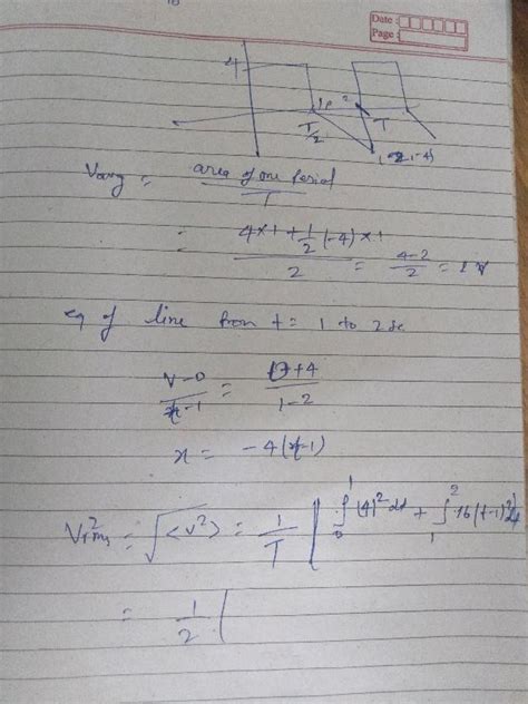 V2 Q 10 The Rms And The Average Value Of The Voltage Wave Shown In Figure Are Area Tiine A