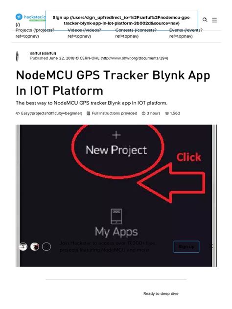 Nodemcu Gps Tracker Blynk App In Iot Platform Hackster Io Pdf Pdf